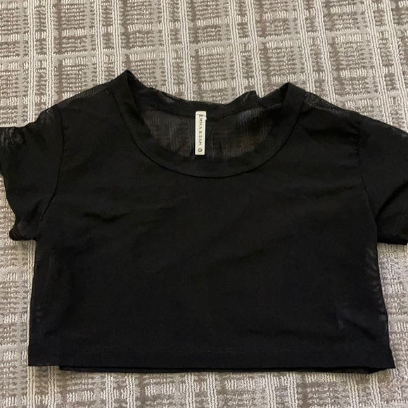 Tops | Emma And Sam Seethrough Crop T | Poshmark